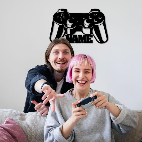 Männer Geschenke Zocken Led Licht mit Namen | Schlummerlicht24