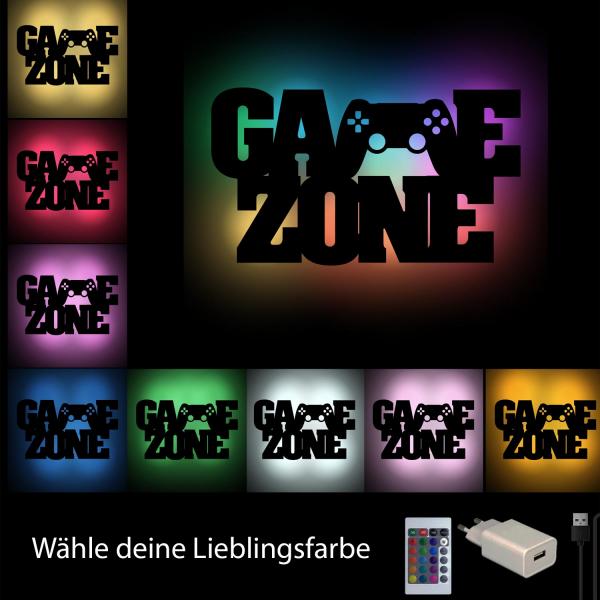 RGB LED Gamer Wand Deko Gamezone | Schlummerlicht24